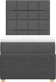Box spring postel s matrací tmavě šedá 80 x 200 cm textil 3291884