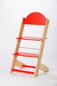 Lucas Wood Style rostoucí židle MIXLE -  přírodní/červená rostoucí židle MIXLE: bez motivu