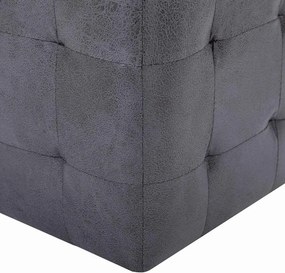 Taburety 2 ks šedé 30 x 30 x 30 cm umělá broušená kůže 278383