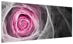 Abstraktní obraz růže (100x40 cm)