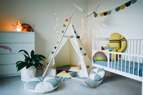 Vigvam design Nature teepee Luna Park, Burgundy - ČTVERCOVÉ BEZ DOPLŇKŮ