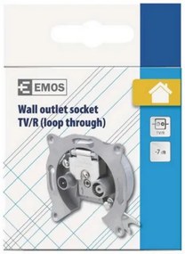 Anténní televizní zásuvka TV+R EMOS J0220J EU 3607 průběžná