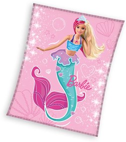 Dětská deka  microfleece BARBIE MERMAID 130x170 cm