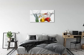 Obrazy na plátně Barevné papriky ve vodě 120x60 cm