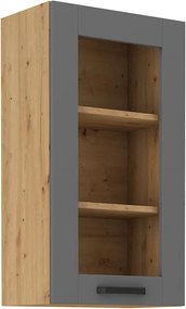 Kuchyňská skříňka LUNA 40 GS-90 1F korpus: dub artisan, barva dvířek: šedá DUST
