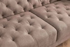 Designová rozkládací pohovka Scarlet 220 cm šedo-hnědý samet