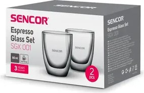 SENCOR SGX 001 Sada 2 sklenic na espresso 80ml