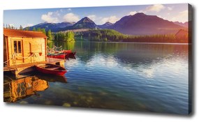 Wallmuralia Foto obraz na plátně do obýváku Jezero v horách 100x50