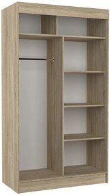 Šatní skříň s posuvnými dveřmi Balton - 120 cm Barva: Bílá