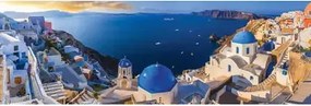 EUROGRAPHICS Panoramatické puzzle Santorini, Řecko / 1000 dílků / 99 x