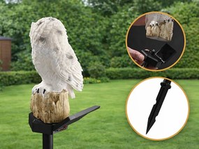 Verk Group SOLÁRNÍ LED LAMPY SOWA ZAHRADNÍ VELKÁ LAMPY ZAHRADNÍ DEKORACE