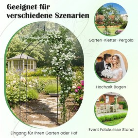 Costway Rose arch kovový zahradní oblouk v gotickém stylu oblouková růže