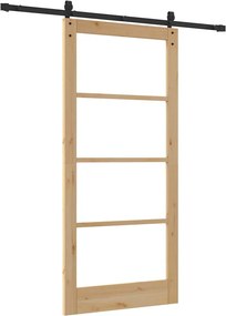 Posuvné dveře ORKDAL Přirozená a černá 93 x 202 cm 3331839