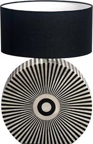 Designová stolní lampa Ilissa 62 cm černo-bílá