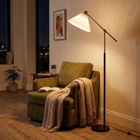 Costway Stojací lampa výškově nastavitelná stojací lampa s nastavitelným úhlem