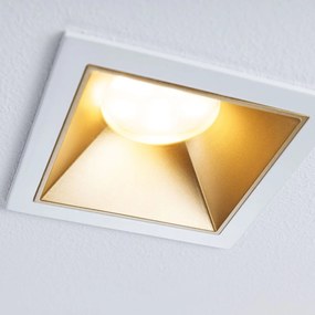 Paulmann 93130 Cole Coin, set bodovek v bílo-zlaté úpravě, 3x6W LED 2700K tříkrokové stmívání, 8,8x8,8cm, IP44