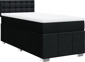 Box spring postel s matrací černá 90x190 cm textil 3286939