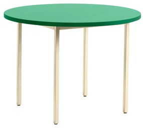 HAY Jídelní stůl Two-Colour Ø105, Ivory / Green Mint