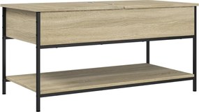 vidaXL Konferenční stolek 100x50x50 cm kompozitní dřevo a kov [845347] Barva: dub sonoma