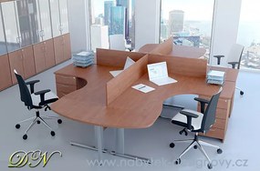 Sestava kancelářského nábytku Komfort 3 javor R111003 12