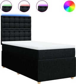 Box spring postel s matrací černá 100 x 200 cm textil 3294283