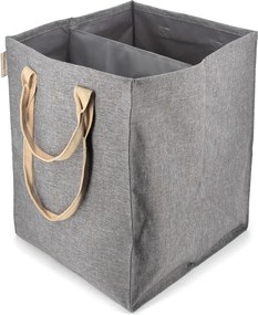 Šedý látkový koš na prádlo 71 l Laundry Hub Tweed duplo – Rolser