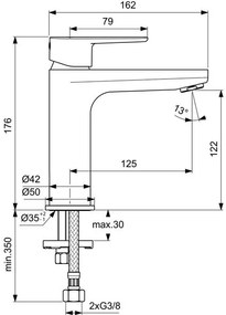 Ideal Standard Cerafine O Umyvadlová baterie, černá BC554XG