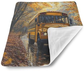 Sablio Deka pro miminko Žlutý školní autobus - 90x120 cm