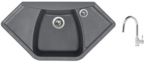 Set Sinks NAIKY 980 Titanium + baterie Sinks MIX 35 P chrom