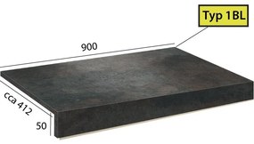 Vinylový schod Vinylové schody Brased Objectline Step 1BL - 1068 Metallic černý