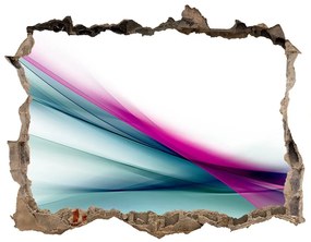 Wallmuralia Samolepící díra zeď 3D Abstrakce vlny 95x64 cm