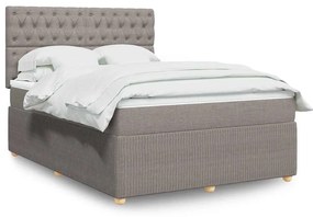 Box spring postel s matrací taupe 140x190 cm textil 3292062