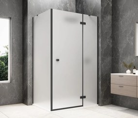 Polysan Polysan, GLOBE BLACK obdélníková sprchová zástěna 800x1000mm, matné sklo, pravé, GB1080-3415MRB