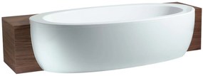 Laufen Il Bagno Alessi One - Polozápustná vana 203x102 cm, s masážním systémem, LED osvětlením a senzorem, dezinfekcí, bílá H2449700006951