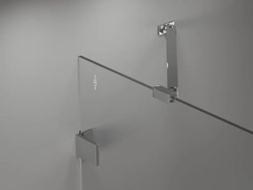 Mexen Lunar-B, Otočné levé sprchové dveře 145 cm, čiré sklo, chromový profil, 832S-145-050-01-00-L