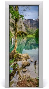 Fototapeta na dveře samolepící jezero v horách 85x205 cm