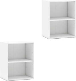 Costway Sada 2 dvoupatrových knihoven 42 cm, bílá