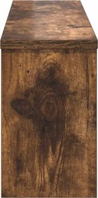 věšák, nástěnný, 4 poličky, háčky, kompozitní dřevo, 26x75x16 cm, kouřový dub, Dekorino TK20260021