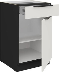 ARIA wb | dolní skříňka 50 D 1F 1S policová se zásuvkou | 50 cm | PREMIUM BOX | černá/bílá