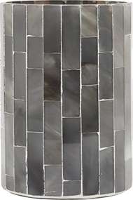 Stojan na čajovou svíčku Amroha 15 cm šedý