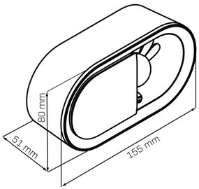 LED Stmívatelná noční lampička s budíkem BUNNY LED/1,2W/5V 3000K