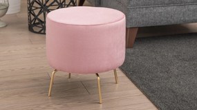 Atelier del Sofa Taburet Octo - Pink, Růžová, Zlatá