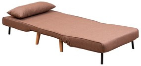 Designové rozkládací křeslo Felicitas hnědé