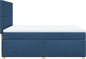 Box spring postel s matrací modrá 140x200 cm textil 3293602