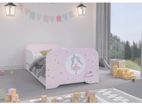 Krásná dětská postel 160 x 80 cm s princeznou