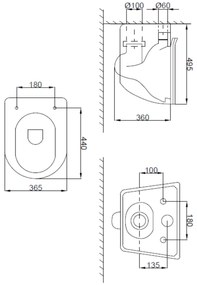 Invena Tinos, závěsná WC mísa Rimless 495x365x360 mm + SLIM toaletní sedátko s pomalým zavíráním, bílá lesklá, INV-CE-91-001-W