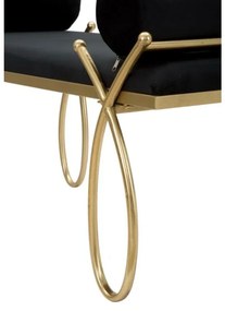 Designová lavice Nancilea 112,5 cm černá