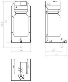 NOFER VELOX zrcadlová skříňka 800 mm se senzorovým dávkovačem mýdla, vodovodní baterií a osoušečem rukou - MUM000114