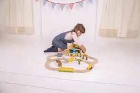 Bigjigs Rail Dřevěná vláčkodráha Safari / 38 dílů / od 3 let