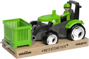 EFKO Traktor Igráček MultiGO zelený s vidlemi a paletou / od 3 let